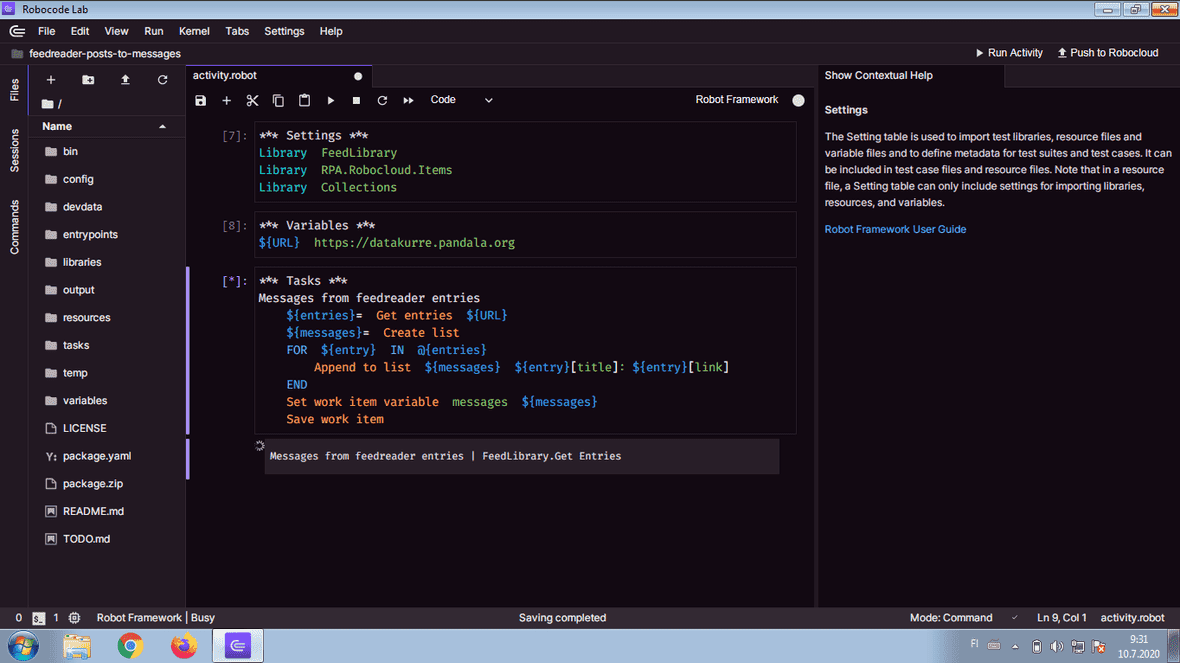 Connecting the dots – Automated business process with Robocloud and ...